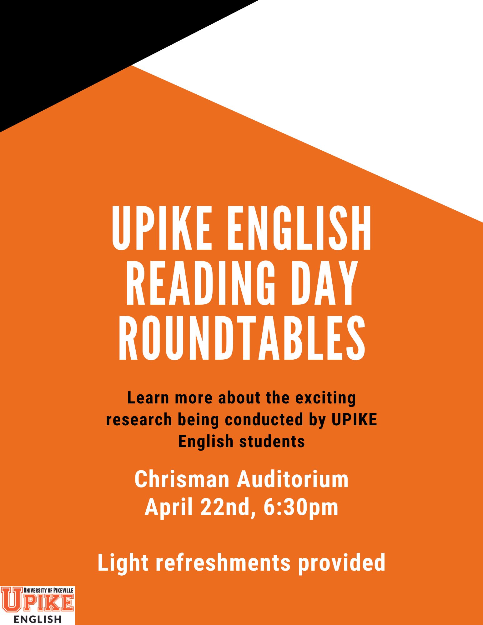 UPIKE English Spring Reading Day Roundtables | UPIKE